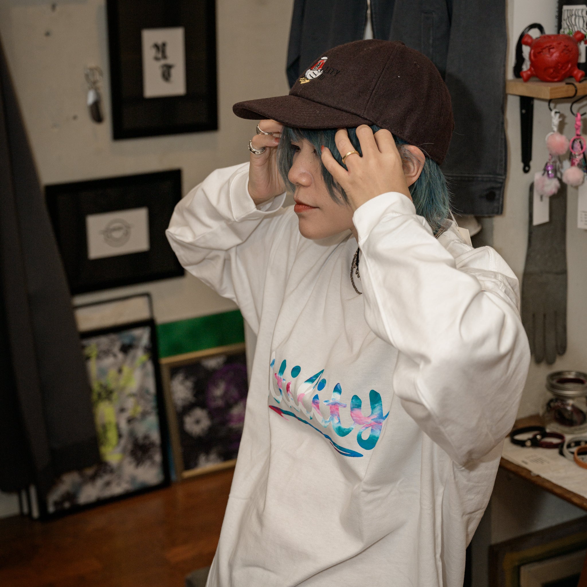 [14th limited item] EFFECTEN / Marble Print Utility Logo Tee "type 12 ...